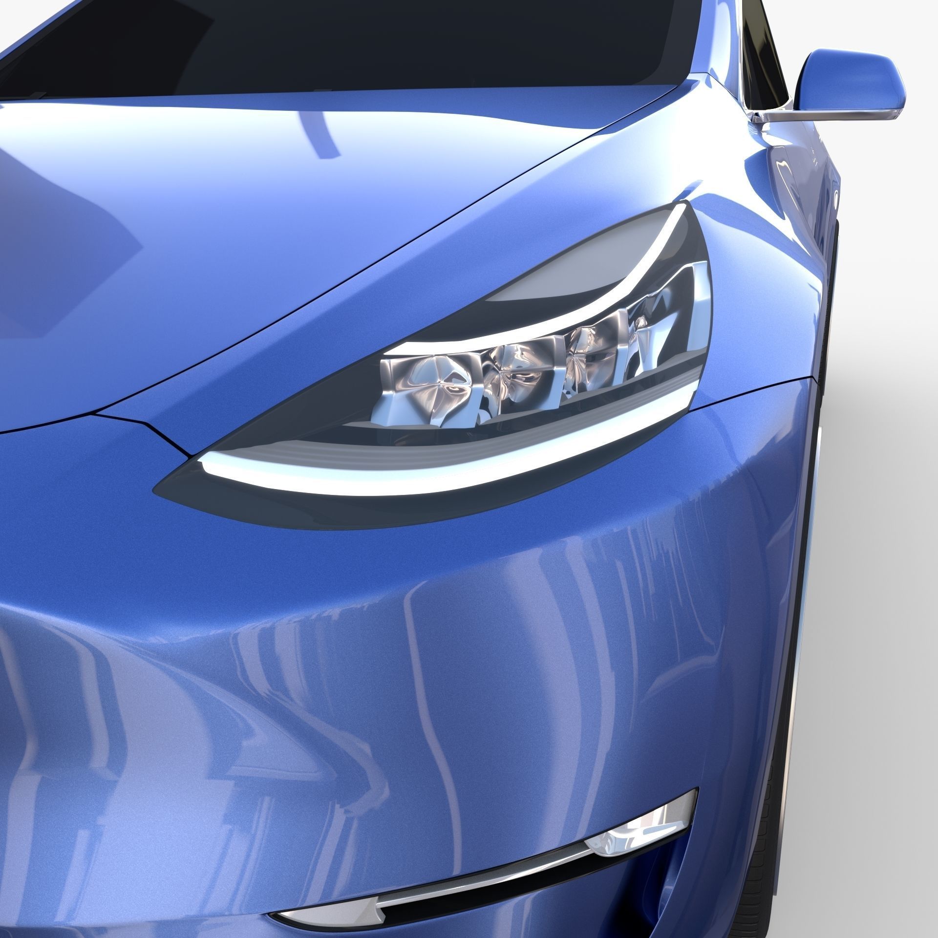 Tesla Model Y Blue 3D model | CGTrader