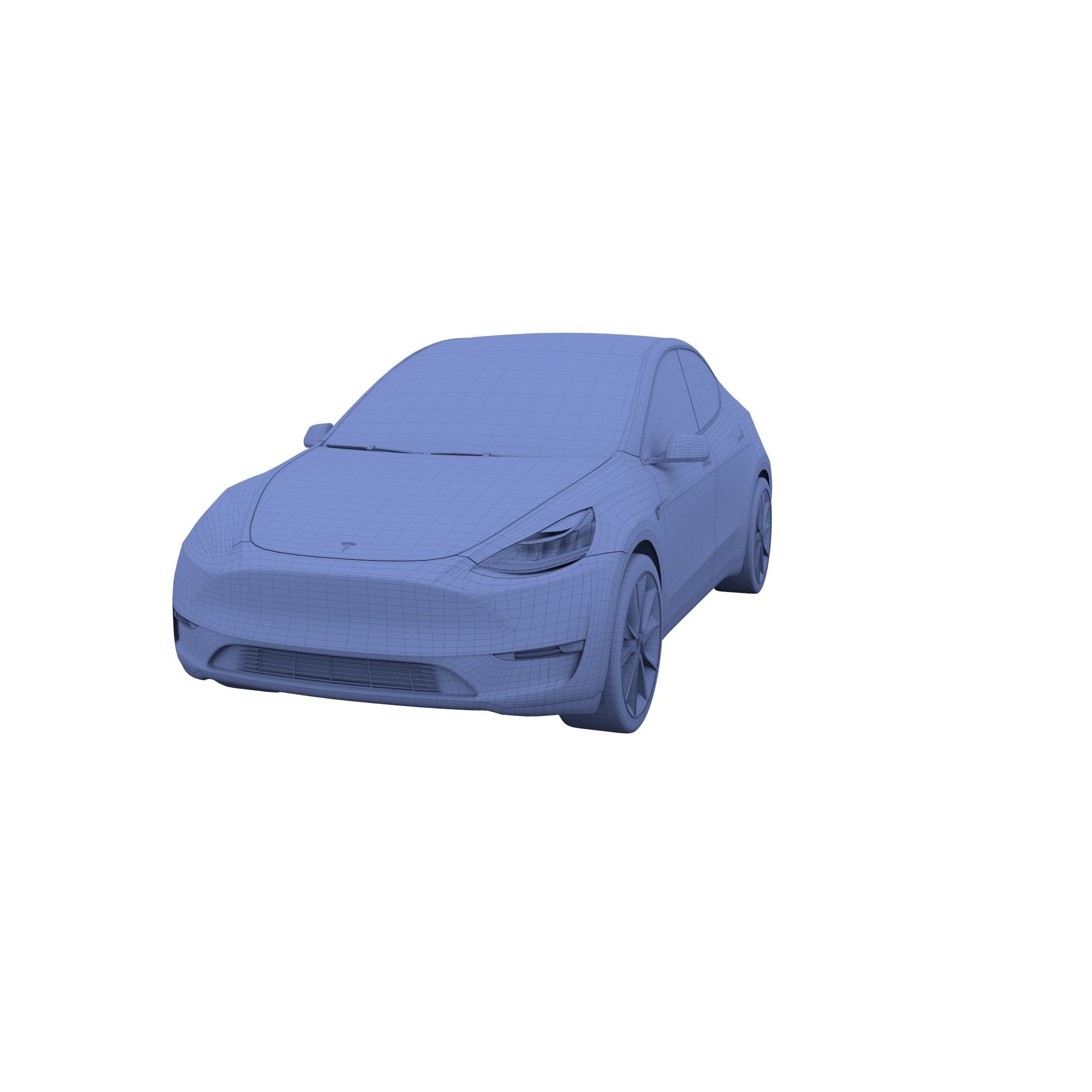 Tesla Model Y Blue 3D model | CGTrader
