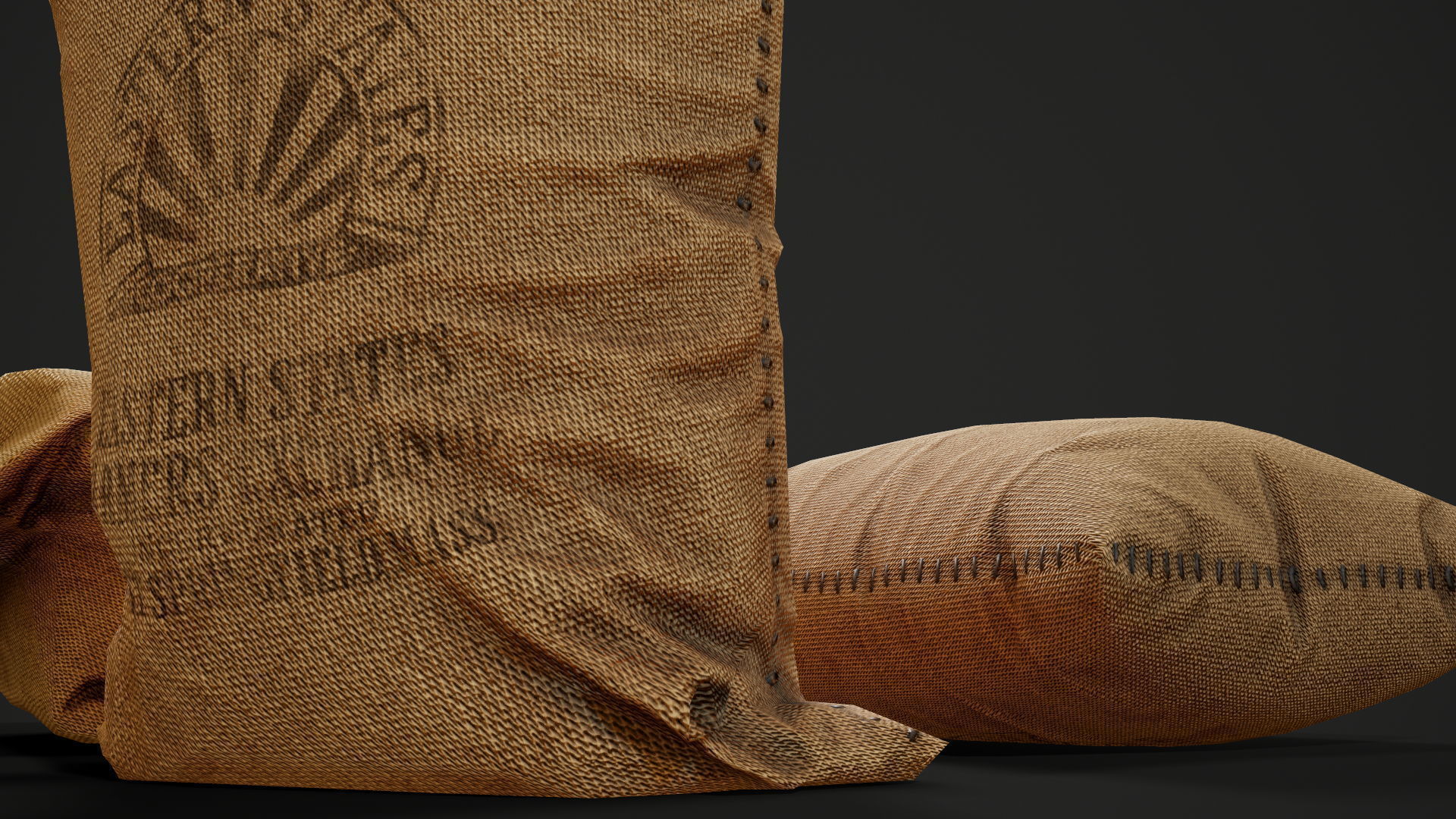 3D model Gunny Sack Low poly PBR Game ready VR / AR / low-poly | CGTrader