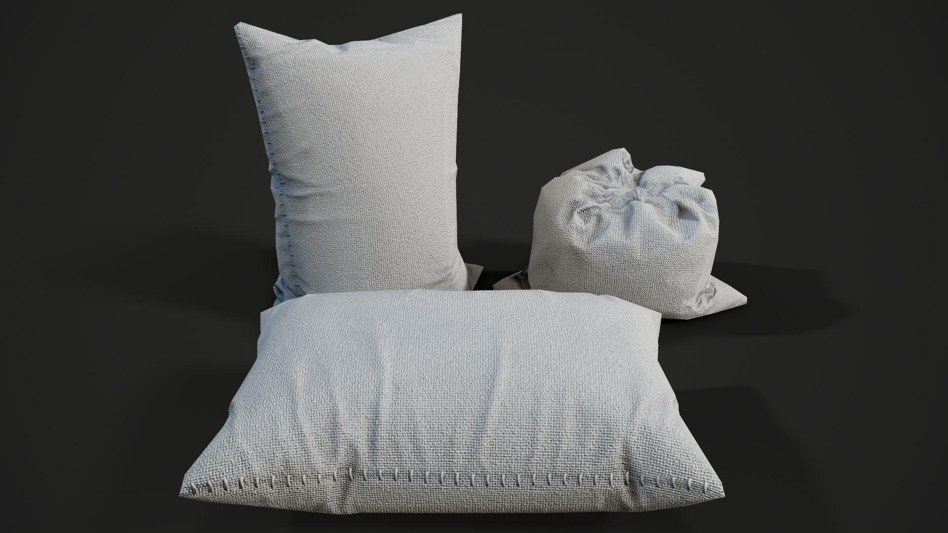 3D model Gunny Sack Low poly PBR Game ready VR / AR / low-poly | CGTrader
