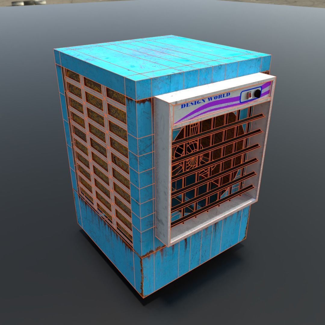 Old rusted cooler 3D model | CGTrader
