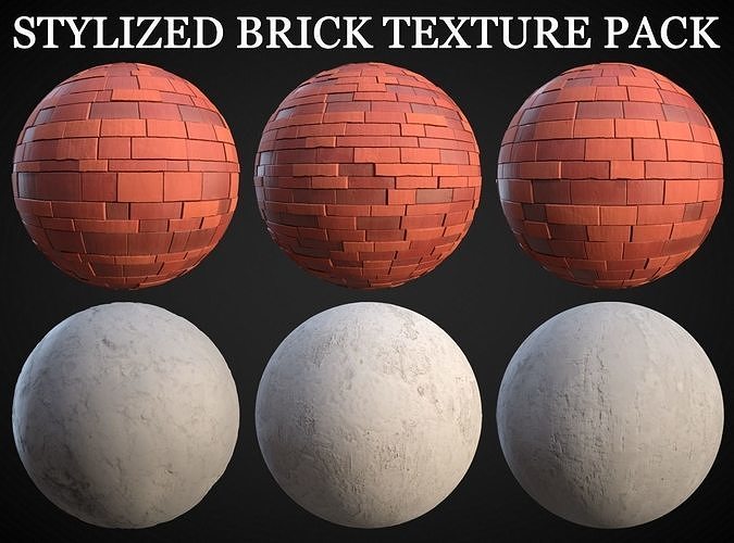 Texture Stylized Brick Texture Pack VR / AR / low-poly | CGTrader
