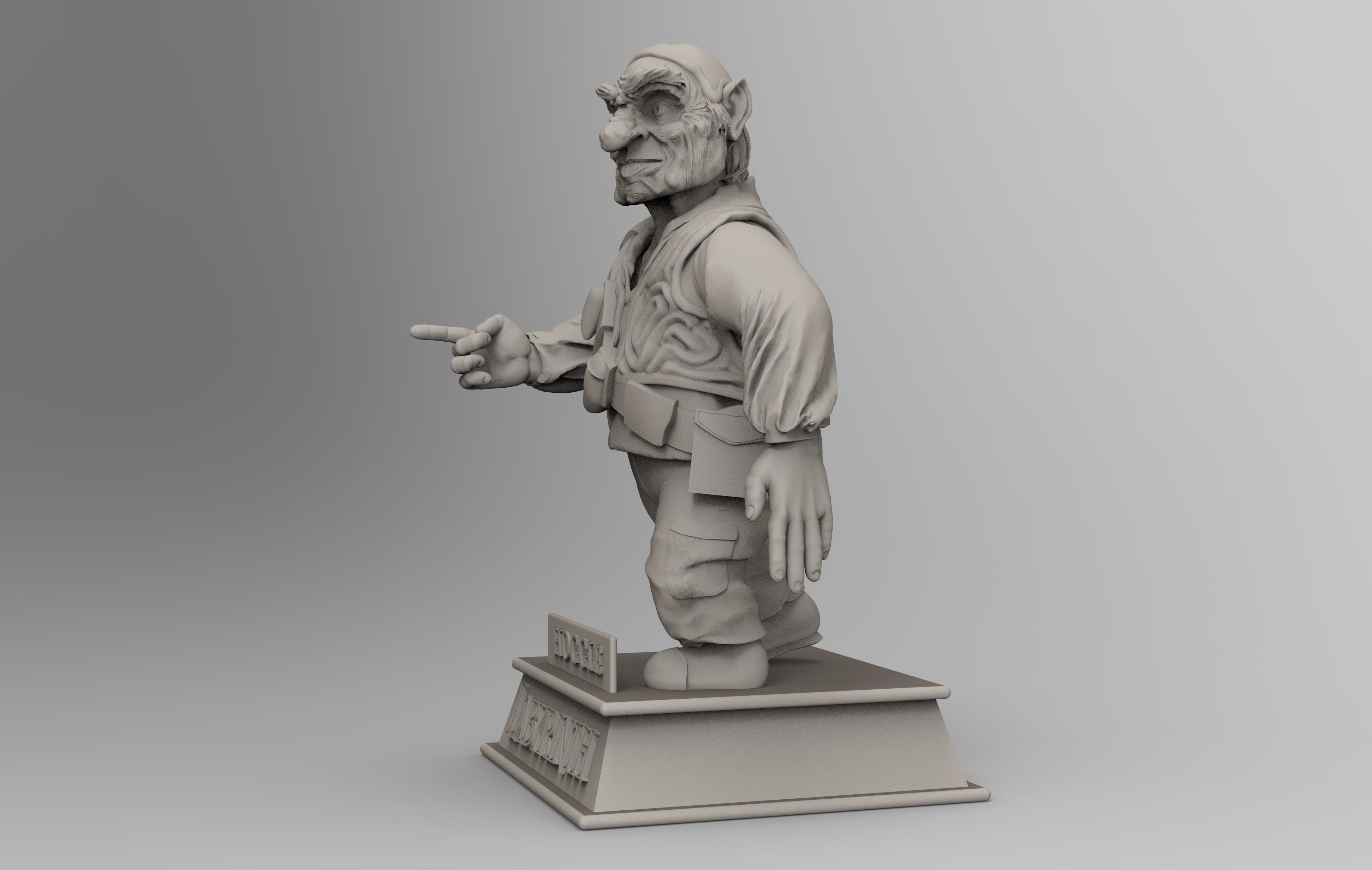 Labyrinth Hoggle Sculpt 3D model 3D printable | CGTrader