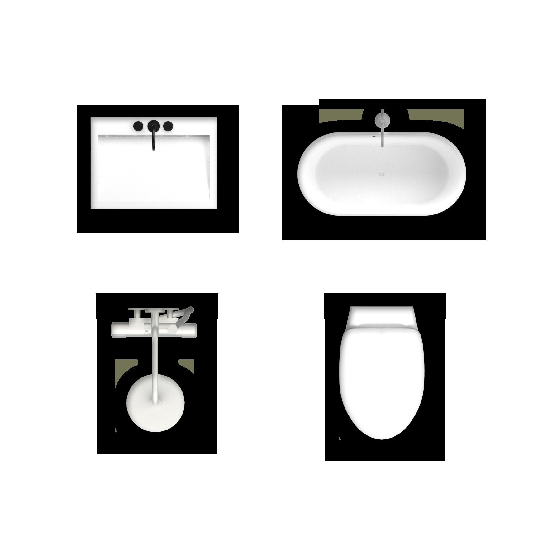 2D Toilet Floorplan Topview PSD 3D model render free 3D model | CGTrader