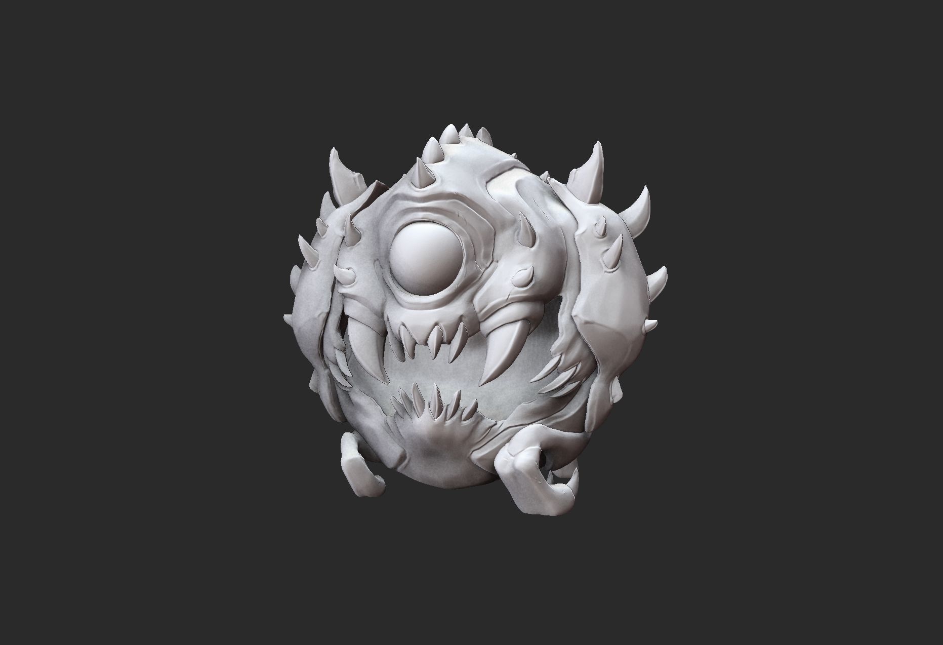 Cacodemon Doom Collectable Toy 3D Model STL File