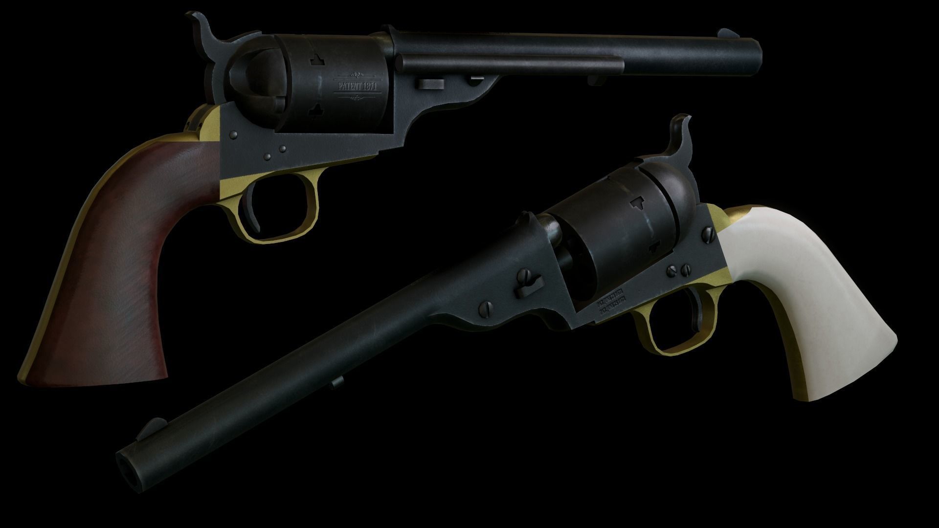 Colt open top revolver free VR / AR / low-poly 3D model | CGTrader