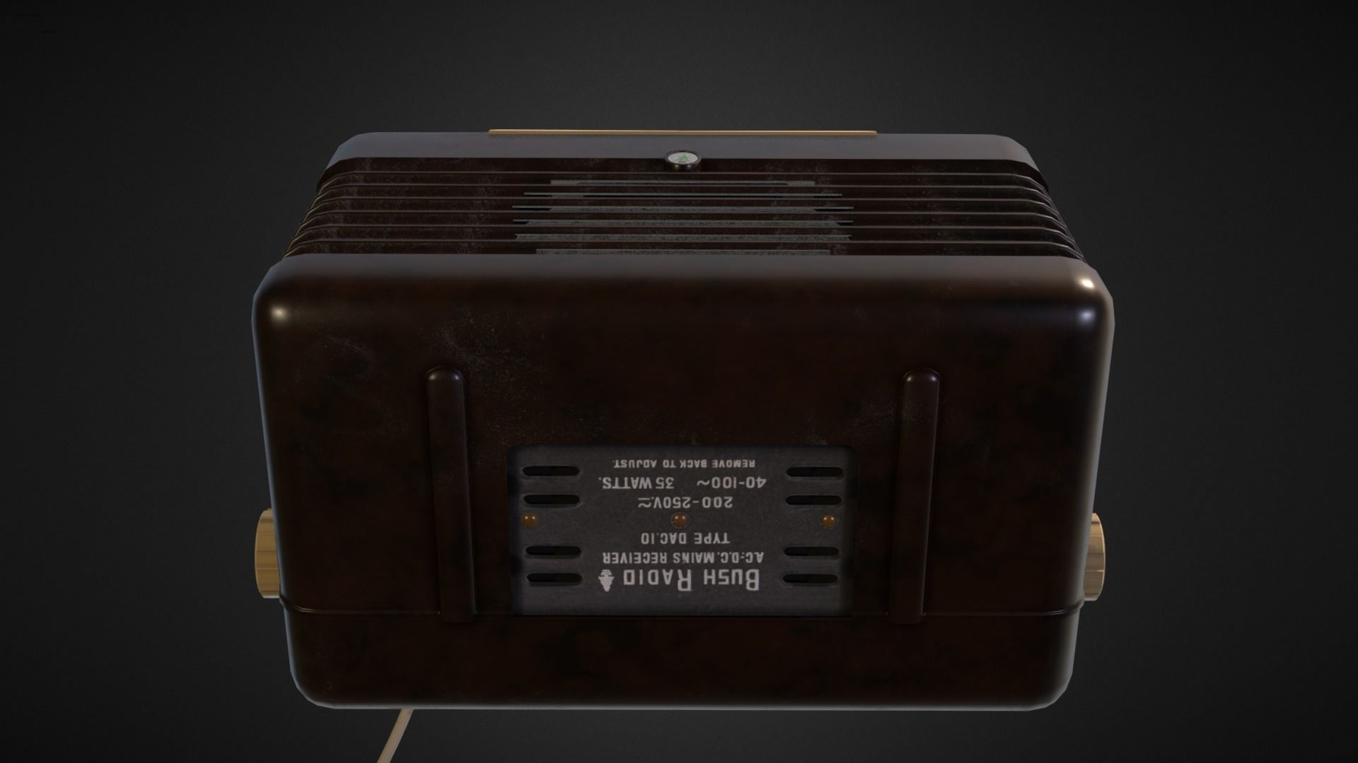 1950 Bush DAC10 Vintage Radio free 3D model | CGTrader