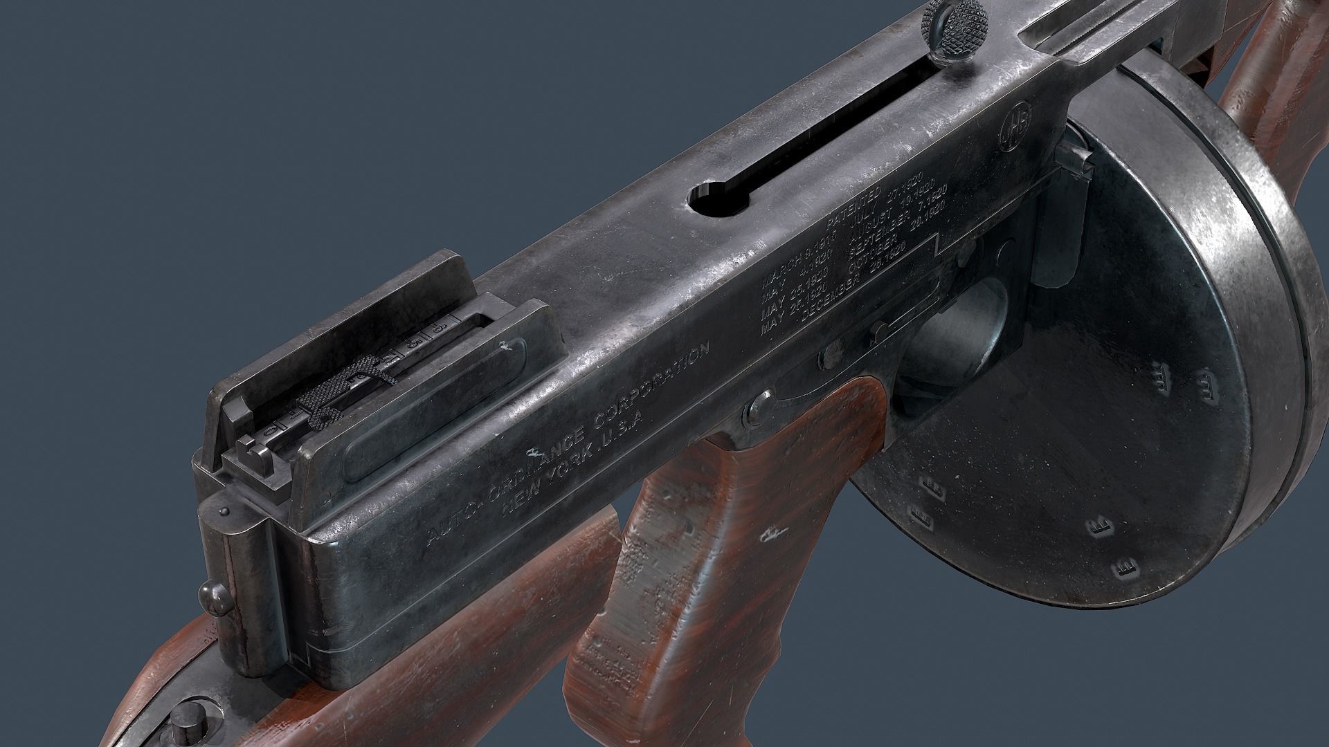 3D model Thompson submachine gun VR / AR / low-poly | CGTrader
