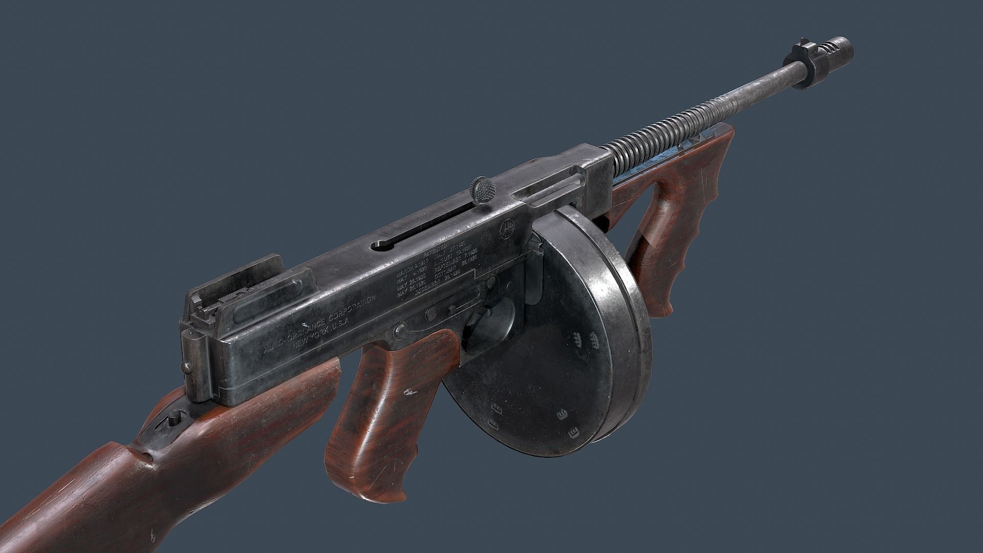 3D model Thompson submachine gun VR / AR / low-poly | CGTrader