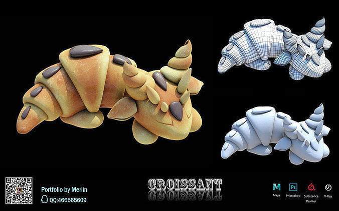 dragon bread 3D model | CGTrader