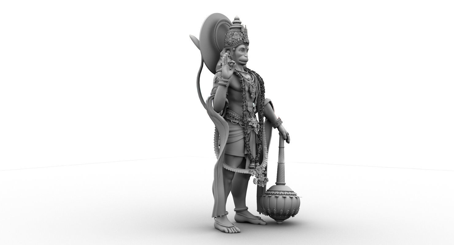 Hanuman 3d model hindu god lord person 3D model | CGTrader