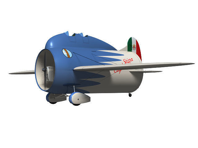 Stipa-Caproni biplane 3D model | CGTrader