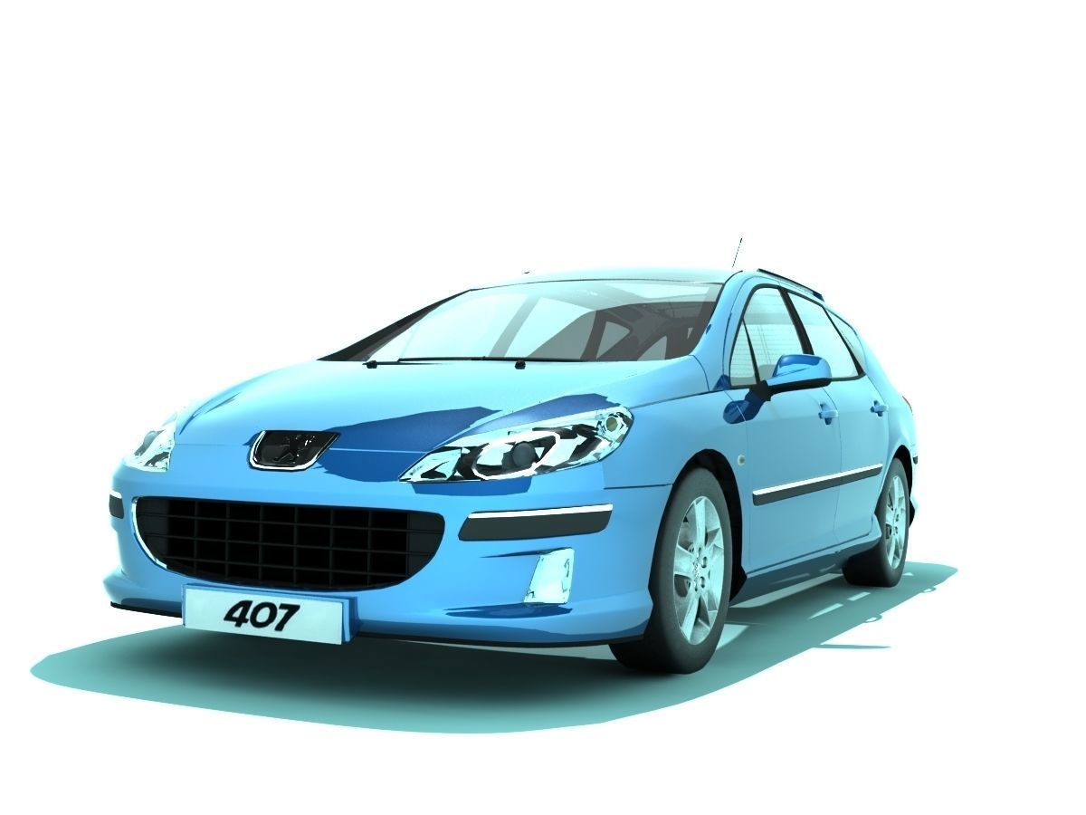 3D model Peugeot 407 SW VR / AR / low-poly | CGTrader