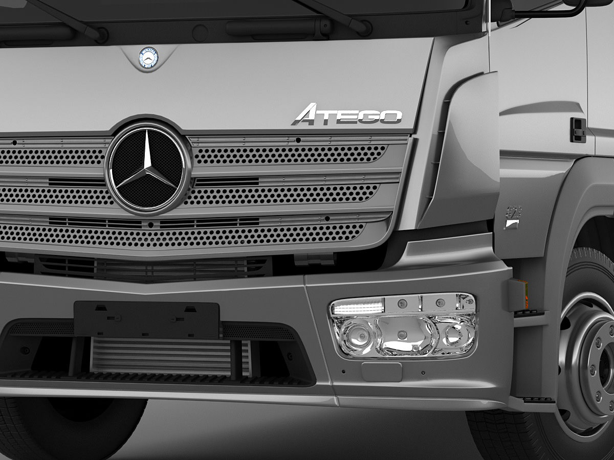 Mercedes Atego 2014 Long 3D Model MAX OBJ 3DS FBX C4D LWO LW LWS ...