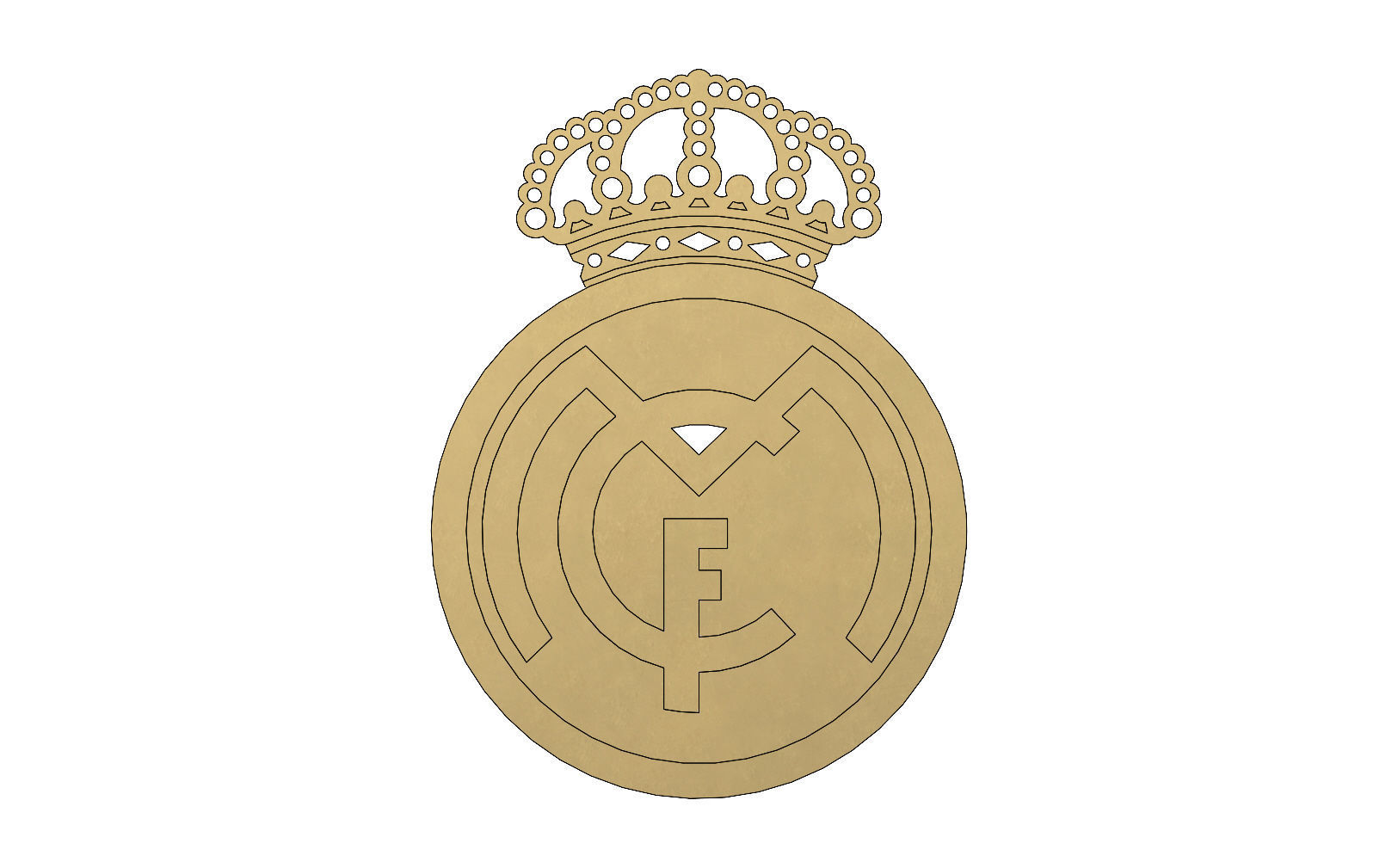 Real Madrid logo pendant and coin 3D model 3D printable | CGTrader
