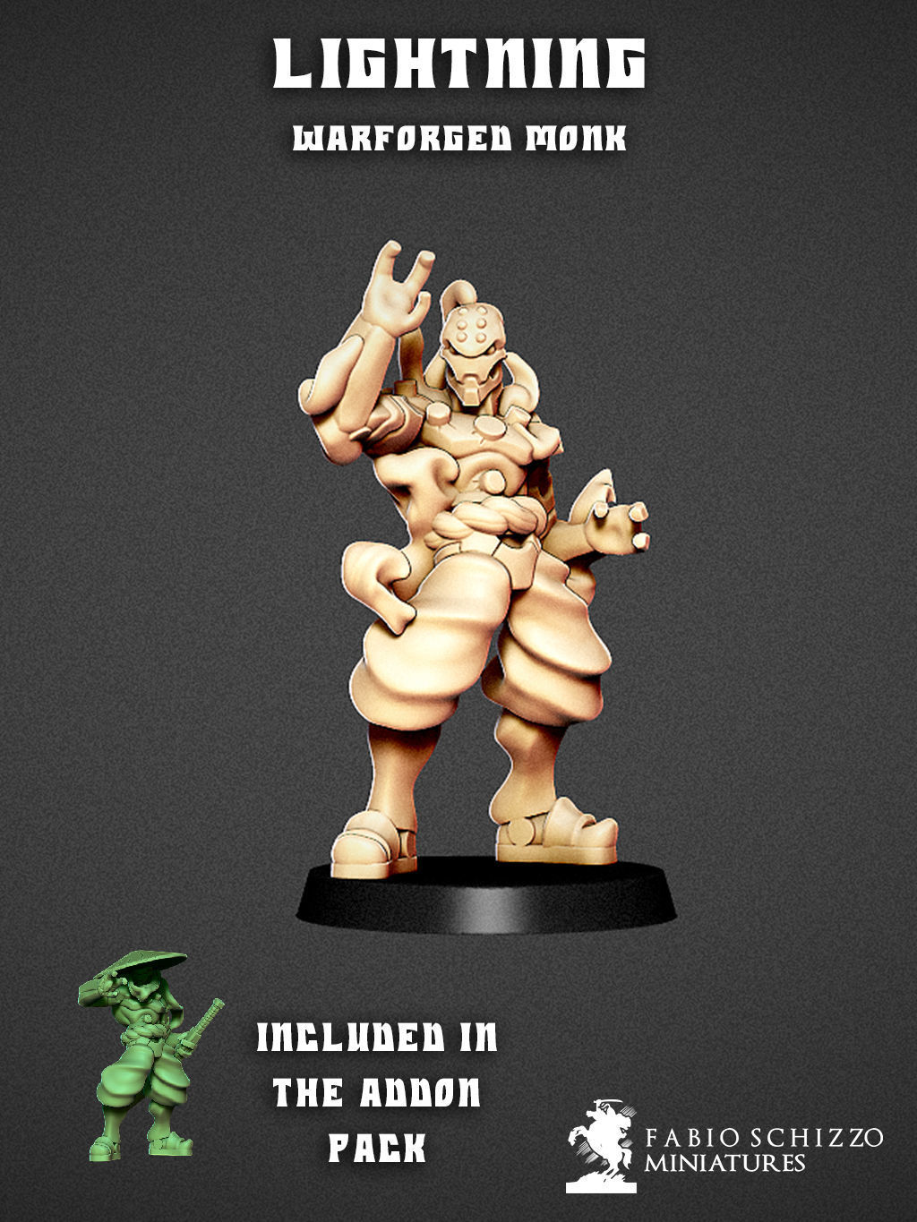 Lightning - Warforged Monk Samurai 3D printable model