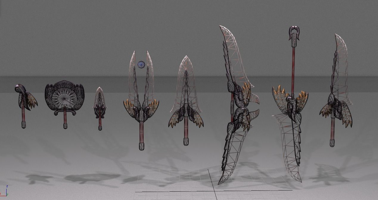 3D model Fantasy medieval weapons set VR / AR / low-poly | CGTrader