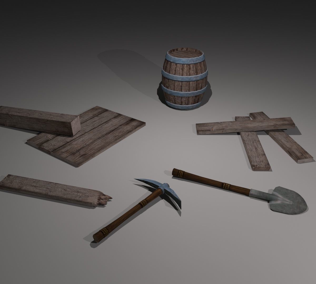 3D model Mining items VR / AR / low-poly | CGTrader