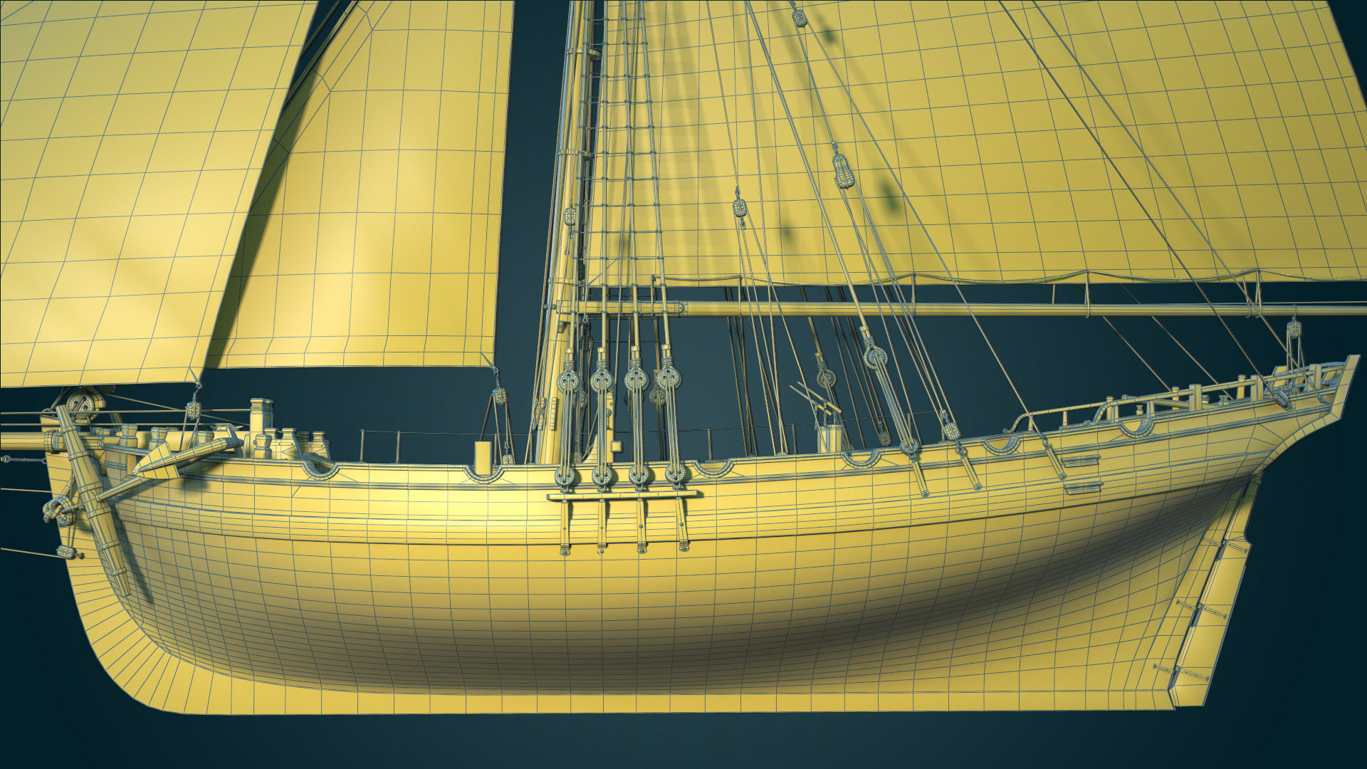 3D model HMS Alert 1777 Cutter VR / AR / low-poly | CGTrader