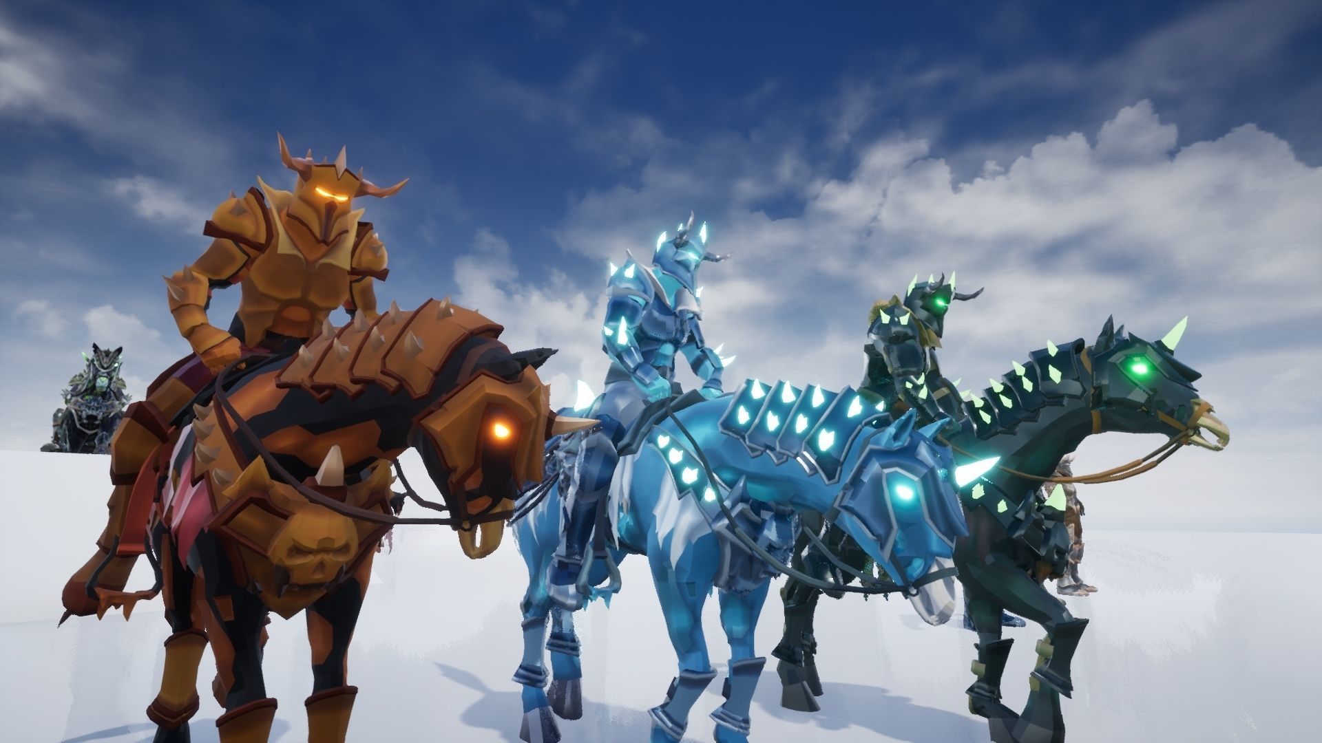 3D model Undead Horse and Unholy Knight VR / AR / low-poly rigged ...