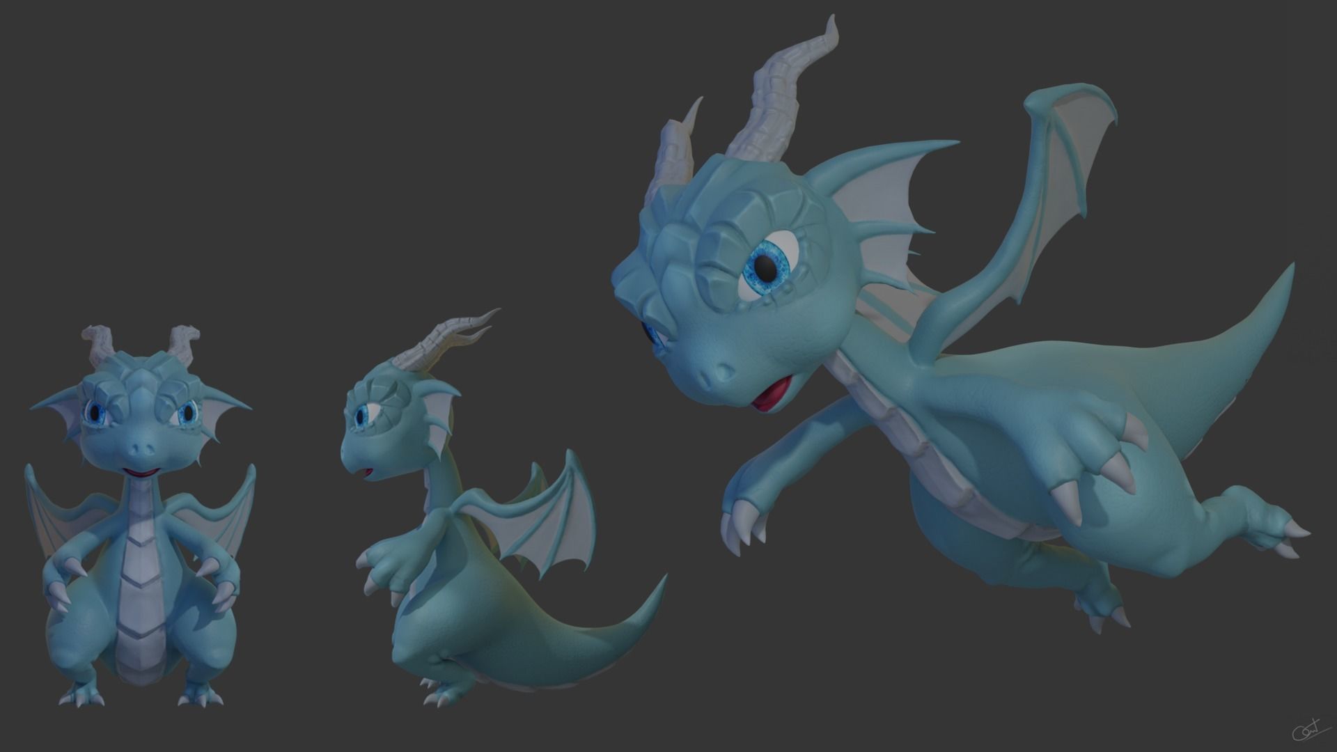 Dragon Chibi 3D model | CGTrader