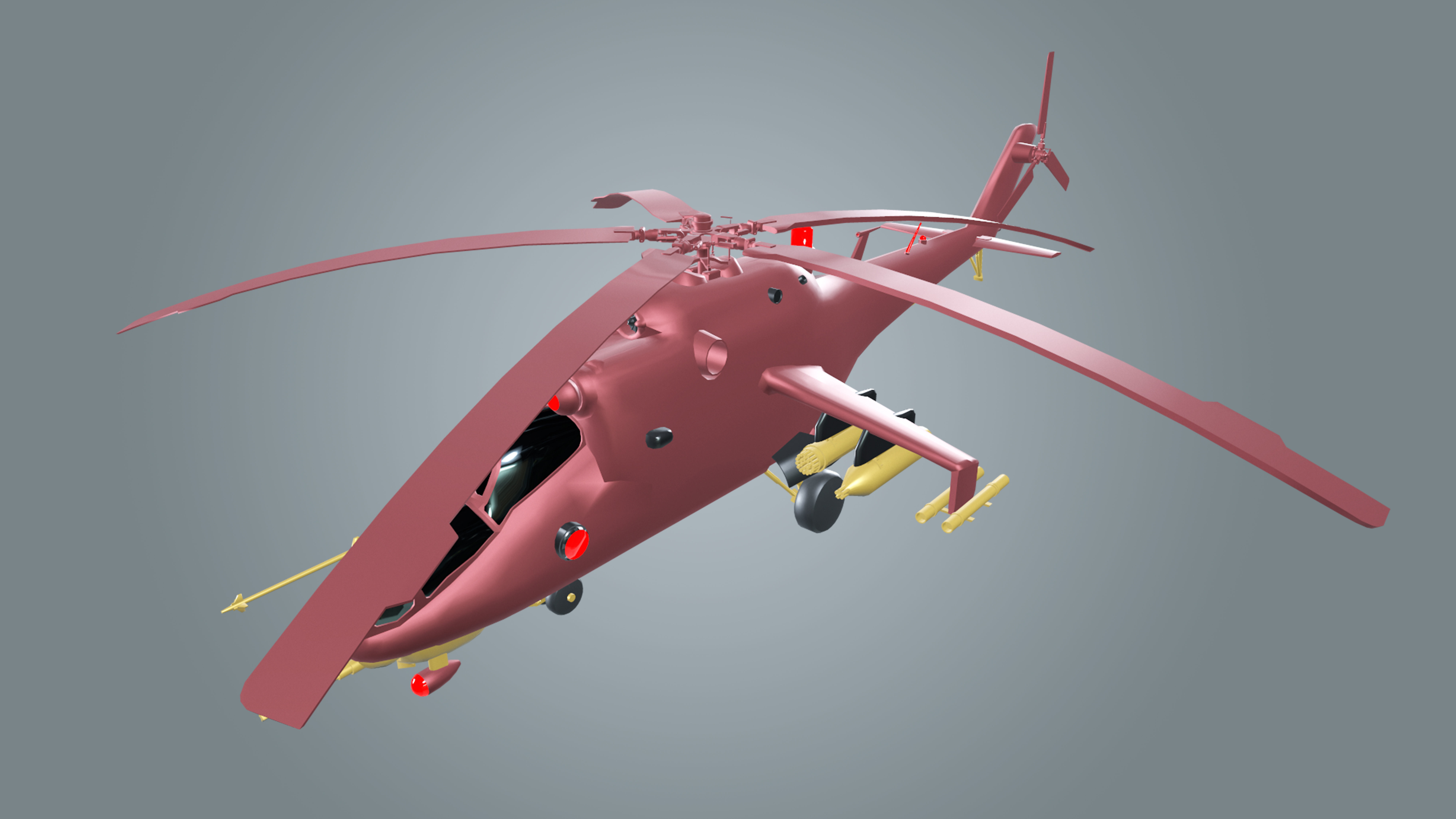 3D model low poly Helicopter 3d model VR / AR / low-poly | CGTrader