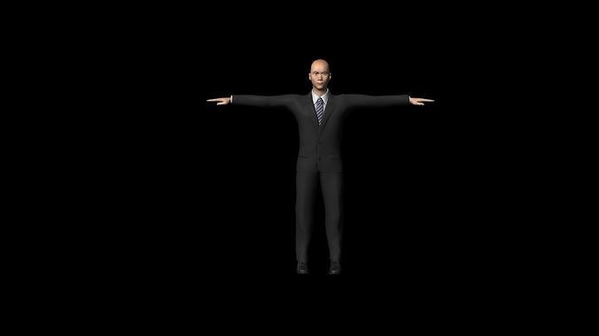 3D Business Man Human Character free 3D model rigged | CGTrader