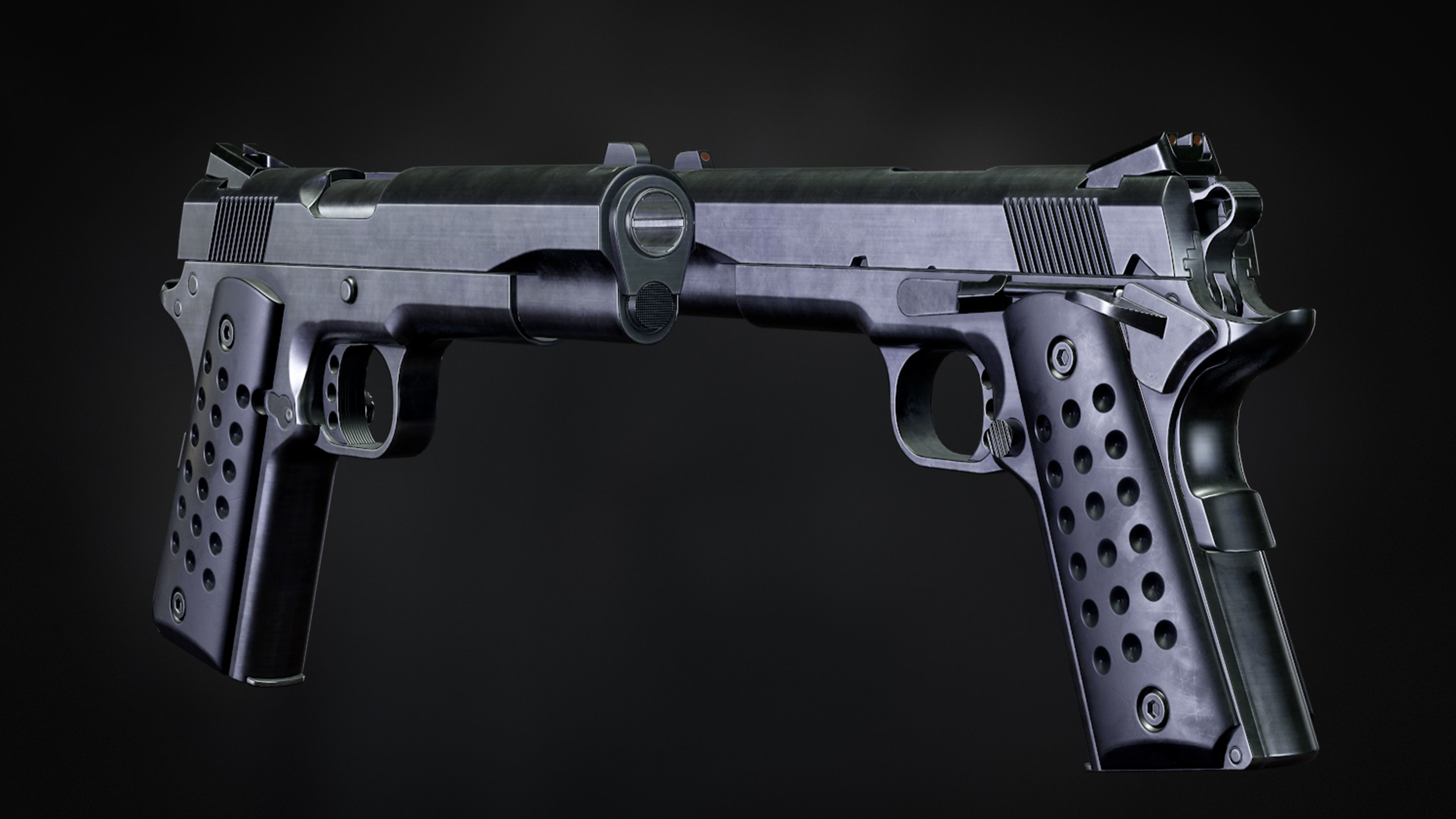 3D model Colt 1911 low-poly Game ready 3d model and textures VR / AR ...