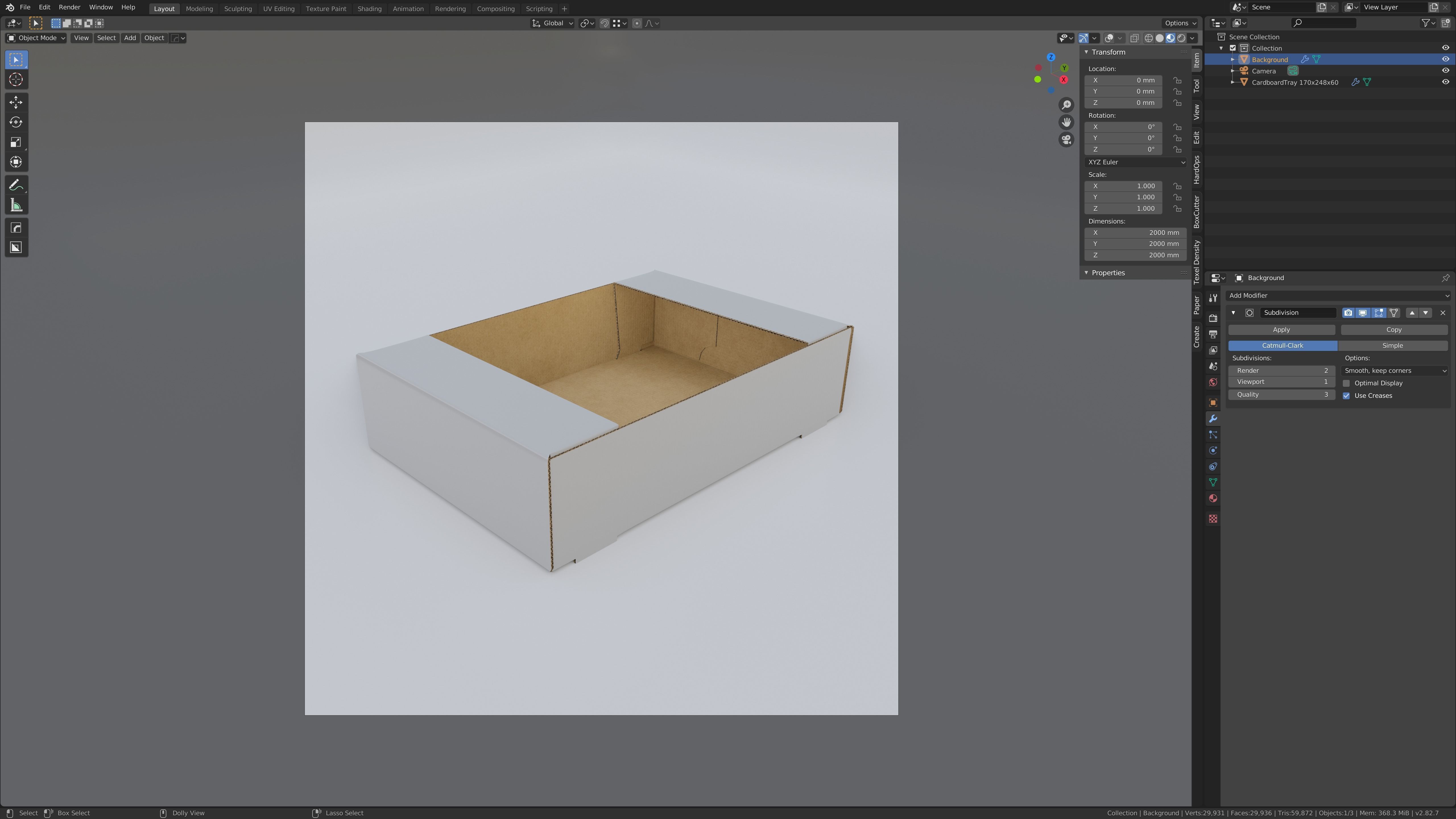 Cardboard tray for products 3D model | CGTrader