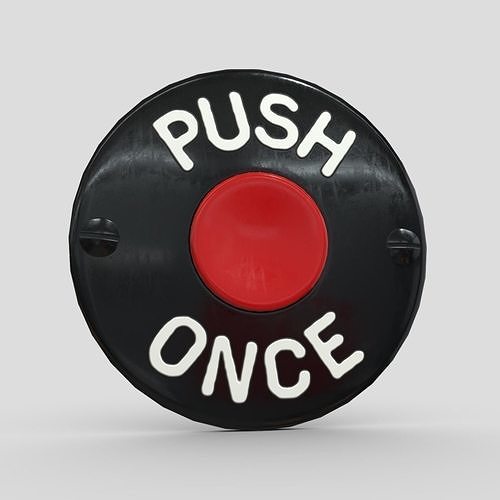3D model Push Once Button VR / AR / low-poly | CGTrader
