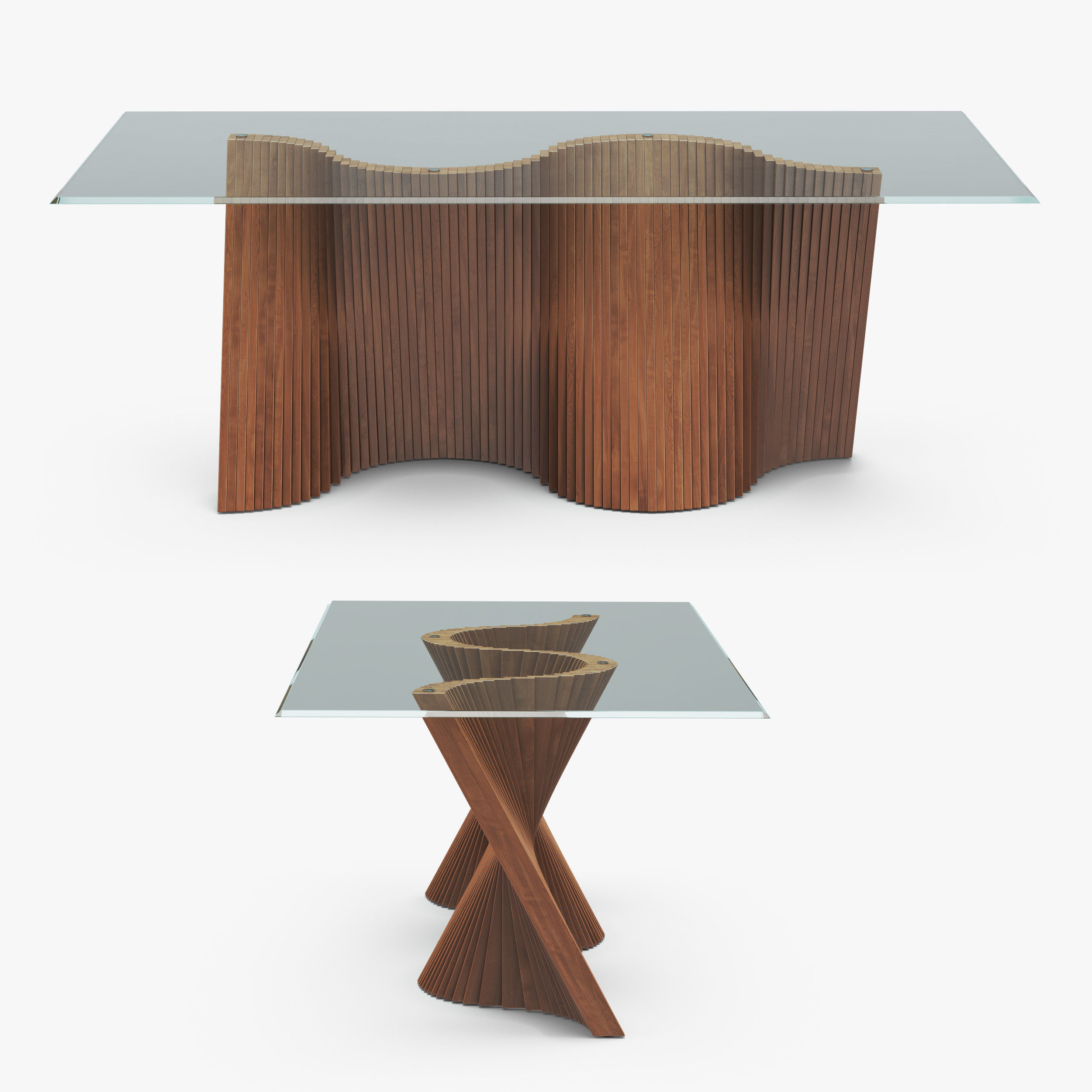 Wave Dining Table 3D model | CGTrader