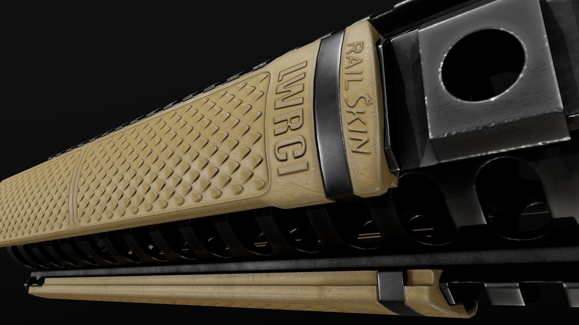 3D model LWRCI RailSkin Picatinny Handguard Grip Panel VR / AR / low ...