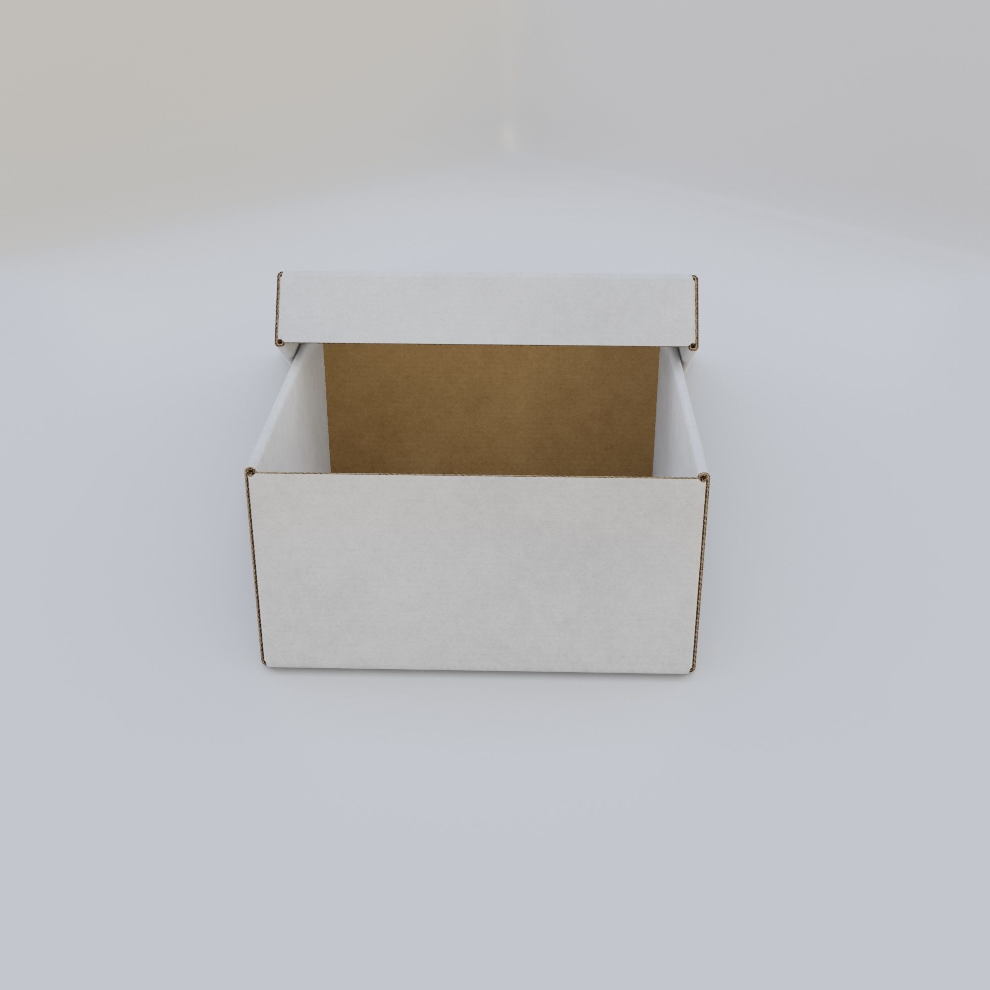 Cardboard Self-Assembly Box With Lid 3D model | CGTrader