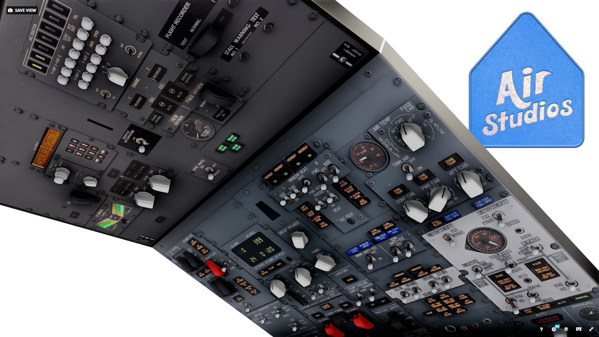 3D model Boeing 737 Overhead Panel VR / AR / low-poly | CGTrader