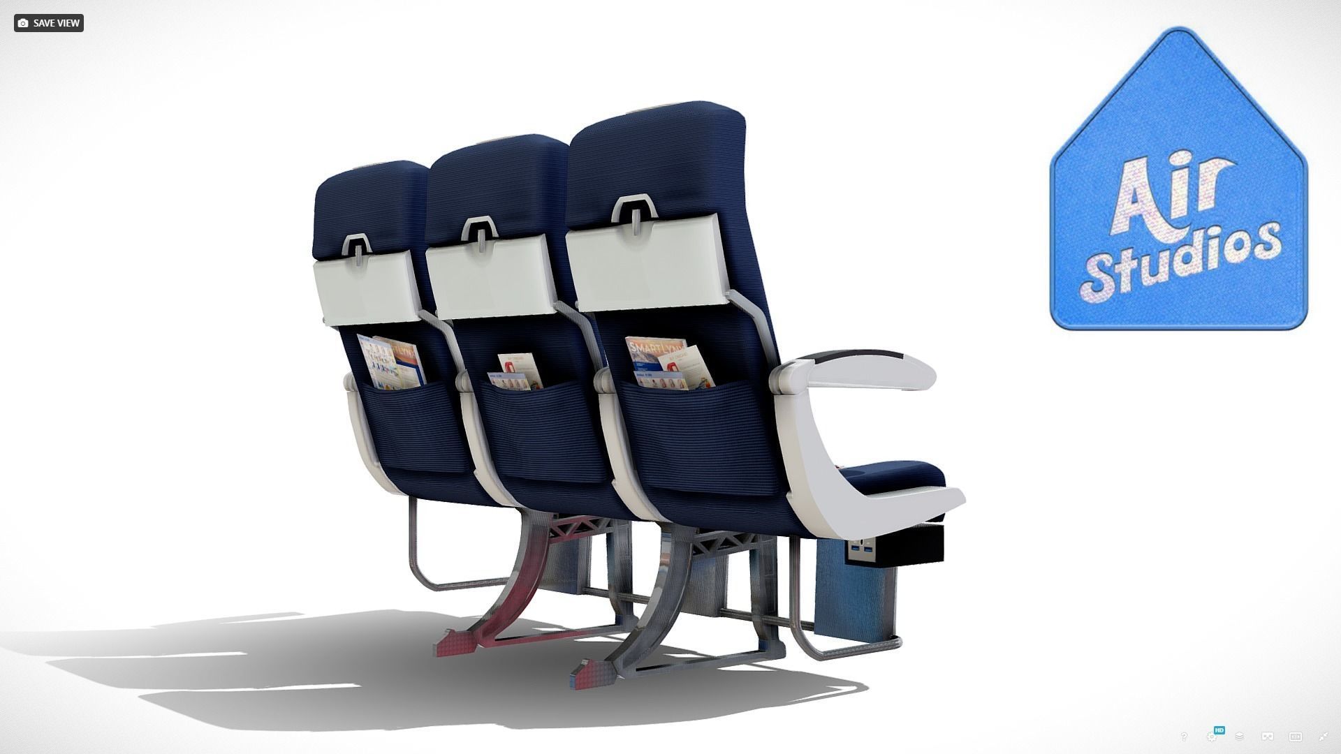Airplane Cabin Seats 3D model | CGTrader