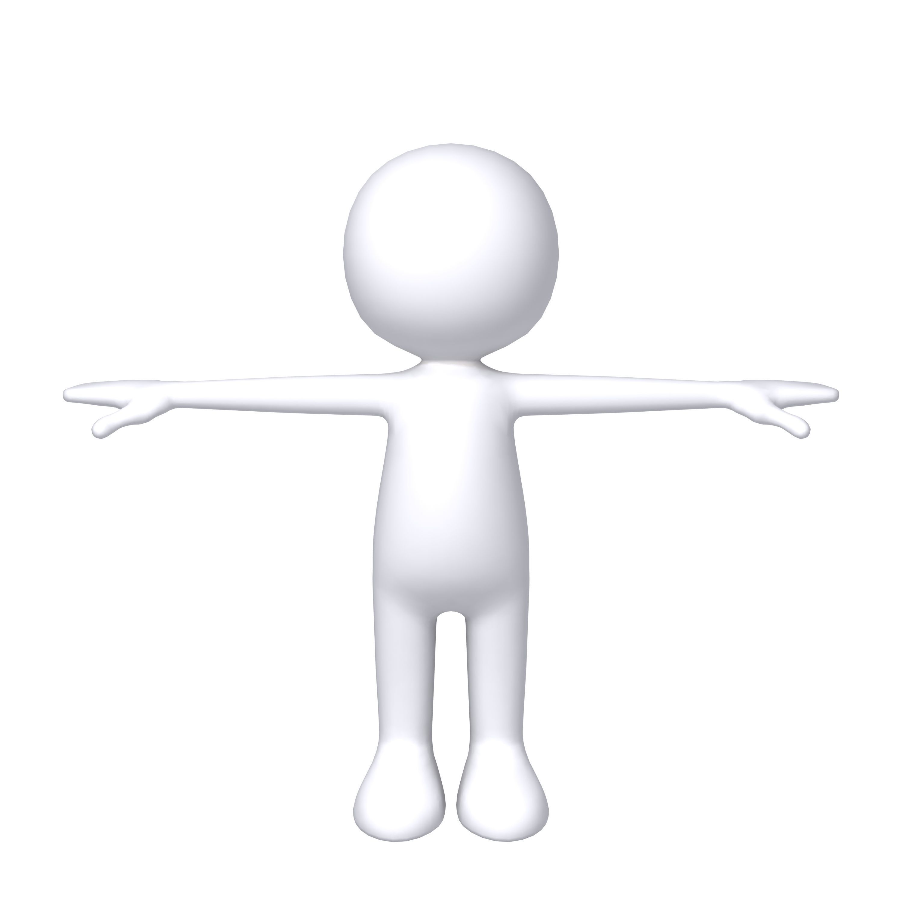 Stickman Character Rigged 3D model rigged | CGTrader