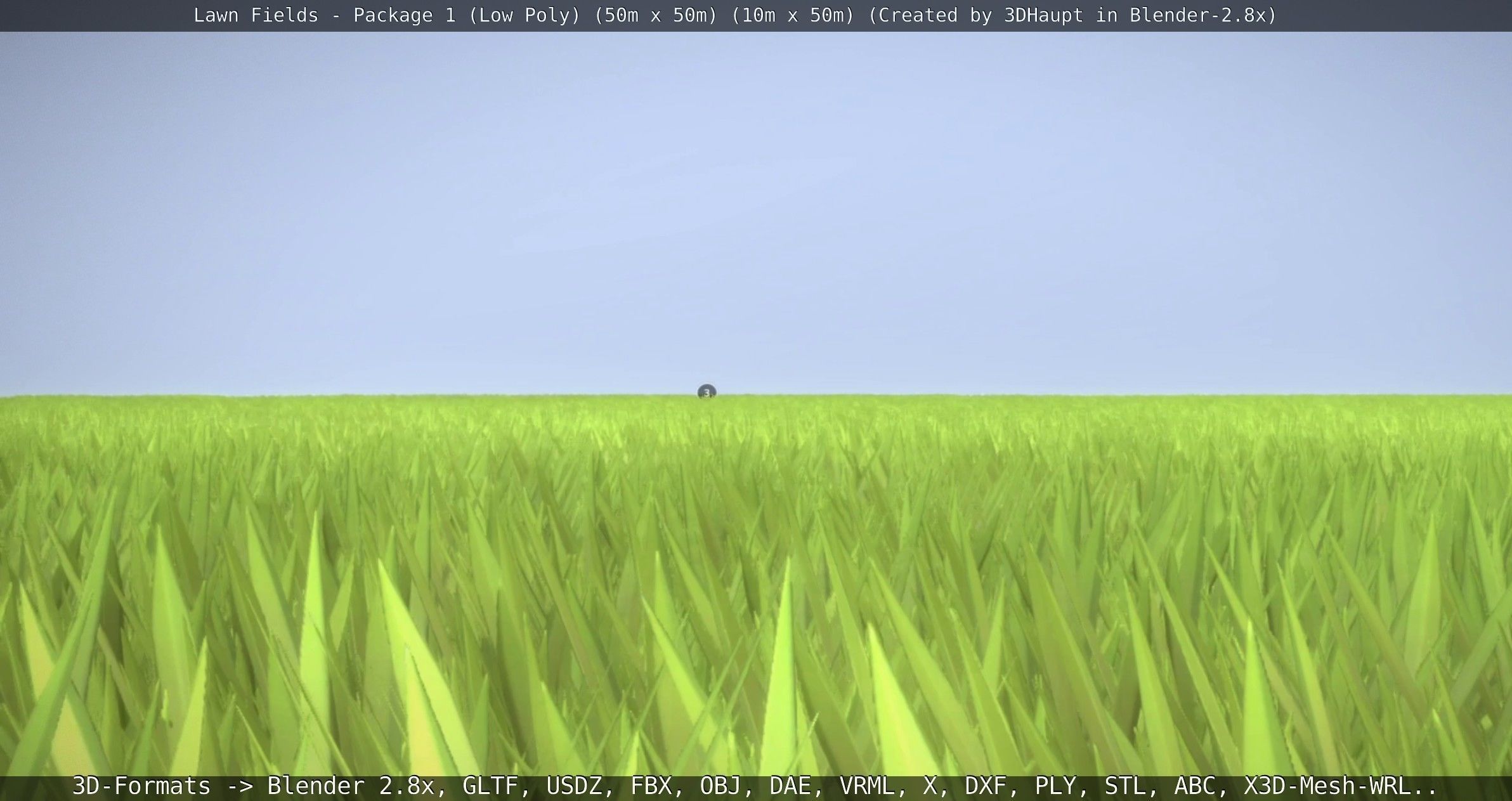 3D model Low-Poly Lawn Fields - Package 1 VR / AR / low-poly | CGTrader