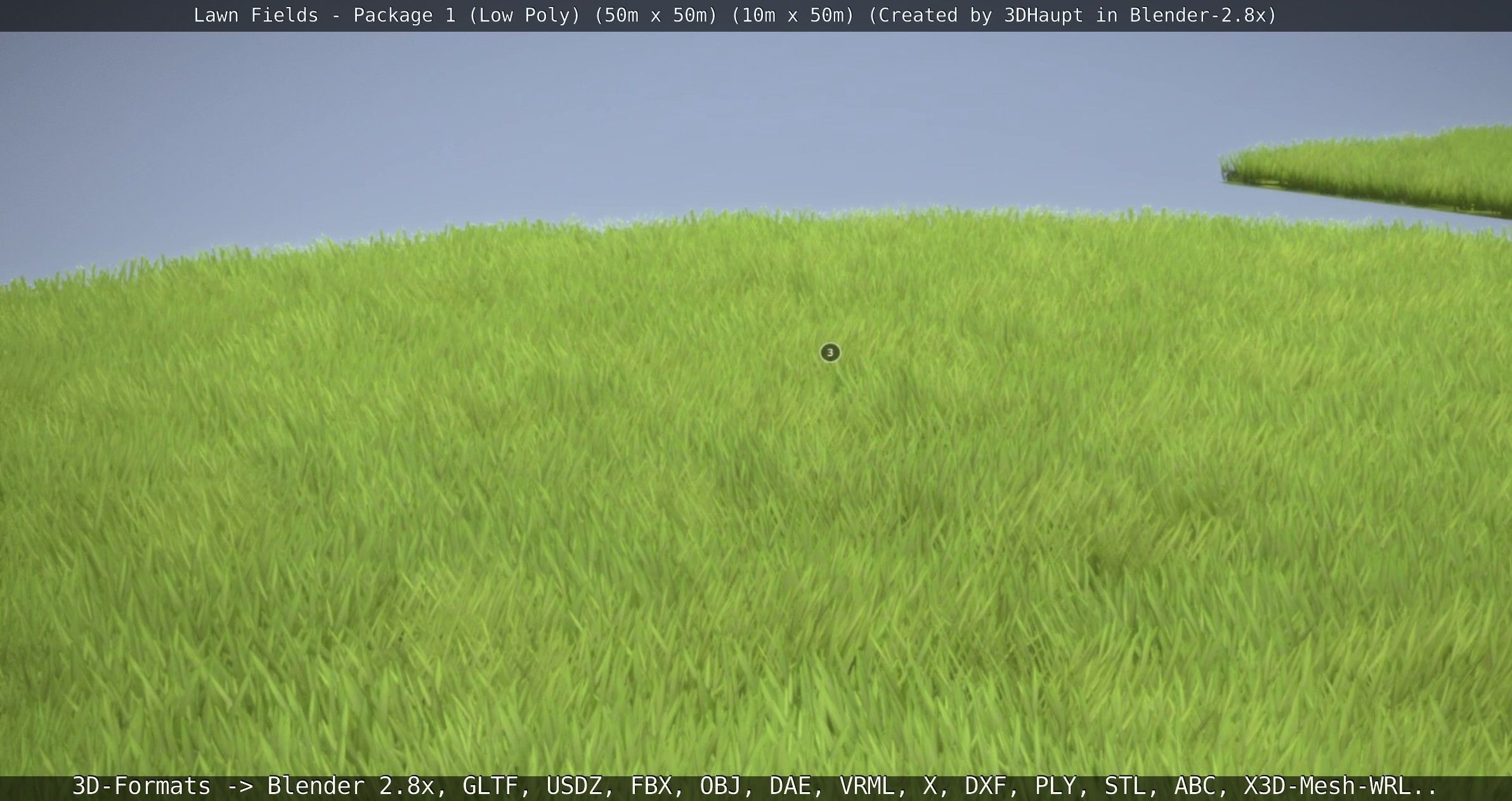 3D model Low-Poly Lawn Fields - Package 1 VR / AR / low-poly | CGTrader