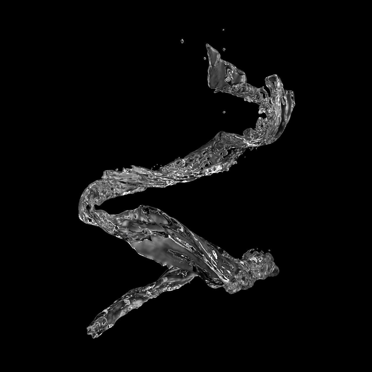 Animated water-liquid splash simulation - NO PLUGIN 3D model animated ...