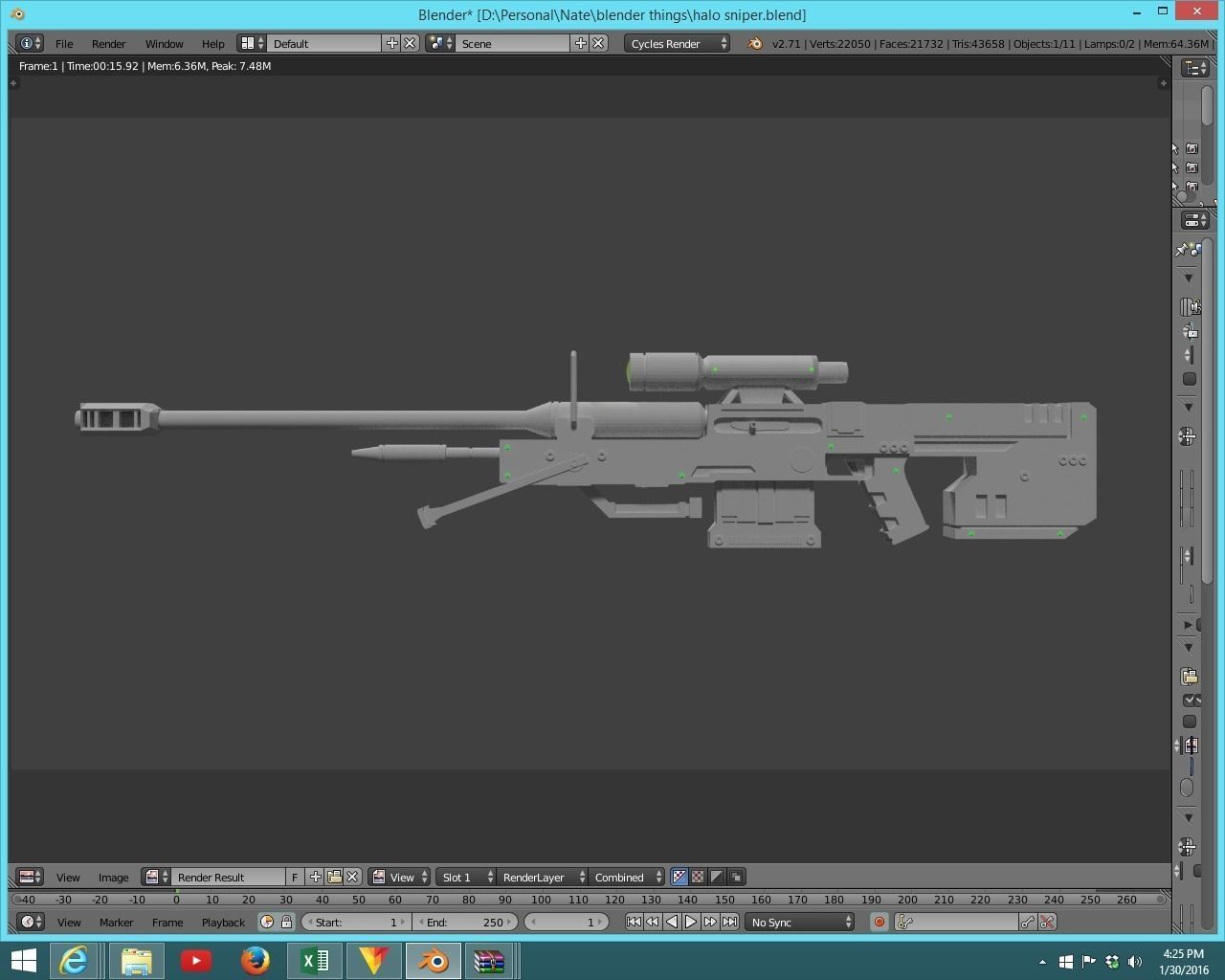 Halo Sniper Rifle free VR / AR / low-poly 3D model | CGTrader