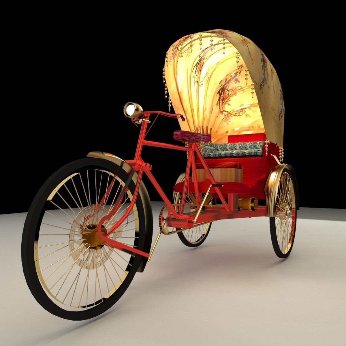 Chinese rickshaw 3D | CGTrader