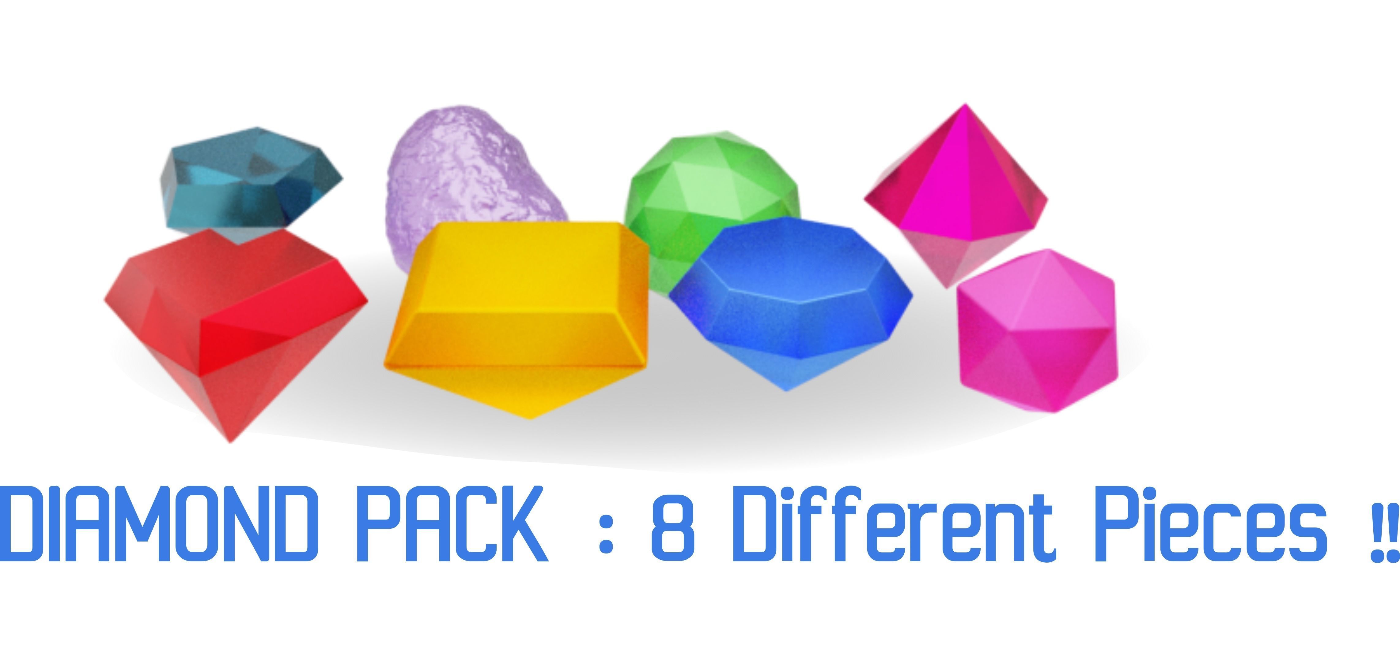 3D model Diamonds Pack VR / AR / low-poly | CGTrader