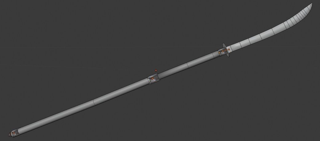 Naginata 3D model | CGTrader