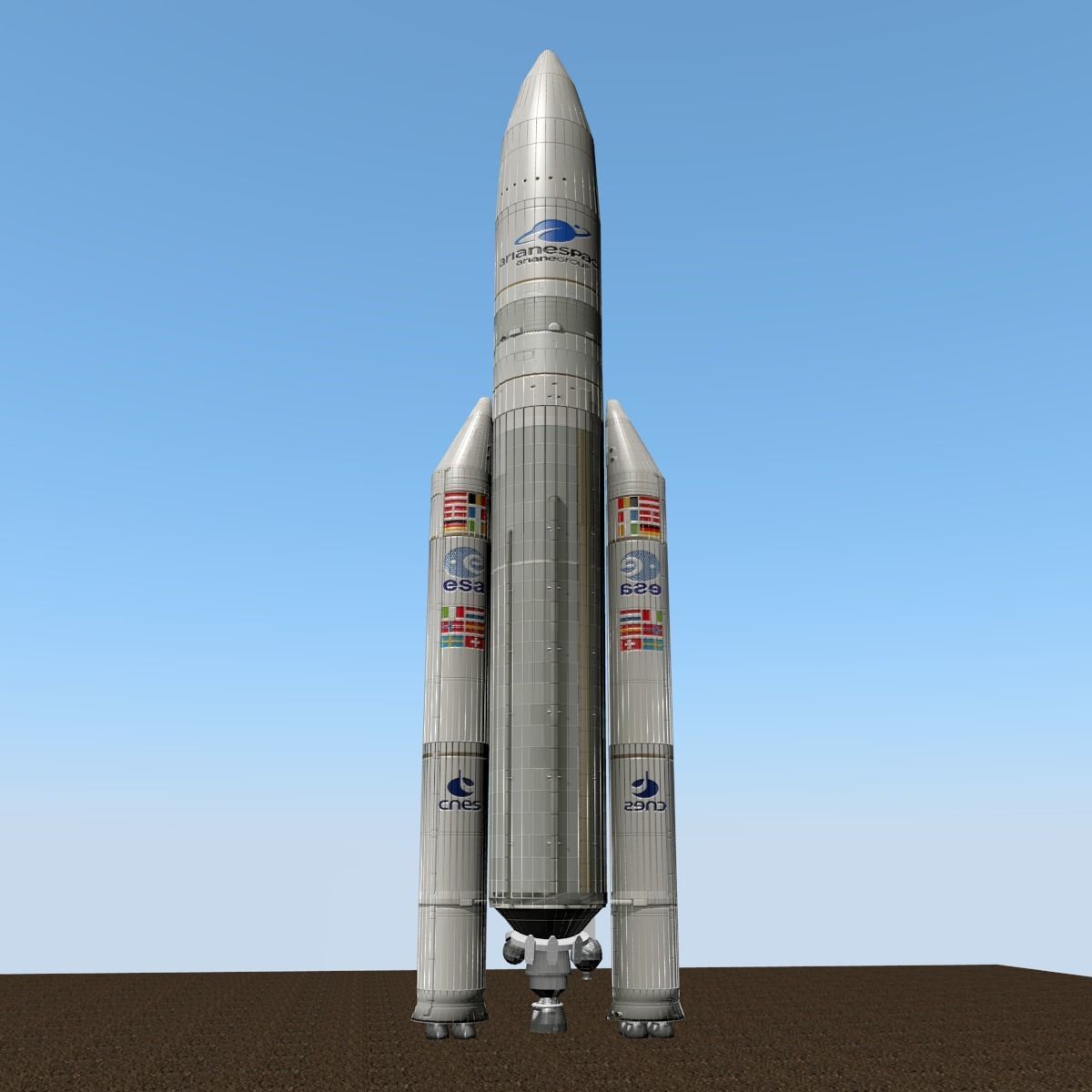 Rocket Ariane 5 ECA lowpoly free VR / AR / low-poly 3D model | CGTrader