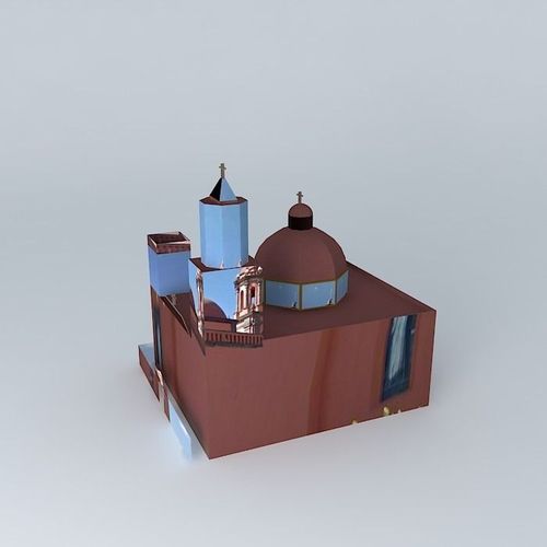Sanctuary model building with dome on top 3D model | CGTrader
