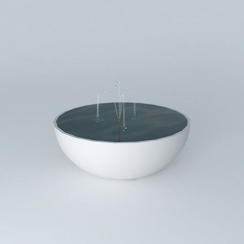 Basin with fountain free 3D model | CGTrader
