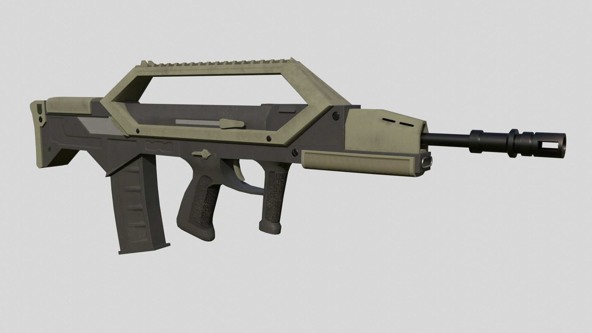 3D model Low Poly Assault Rifle VR / AR / low-poly | CGTrader