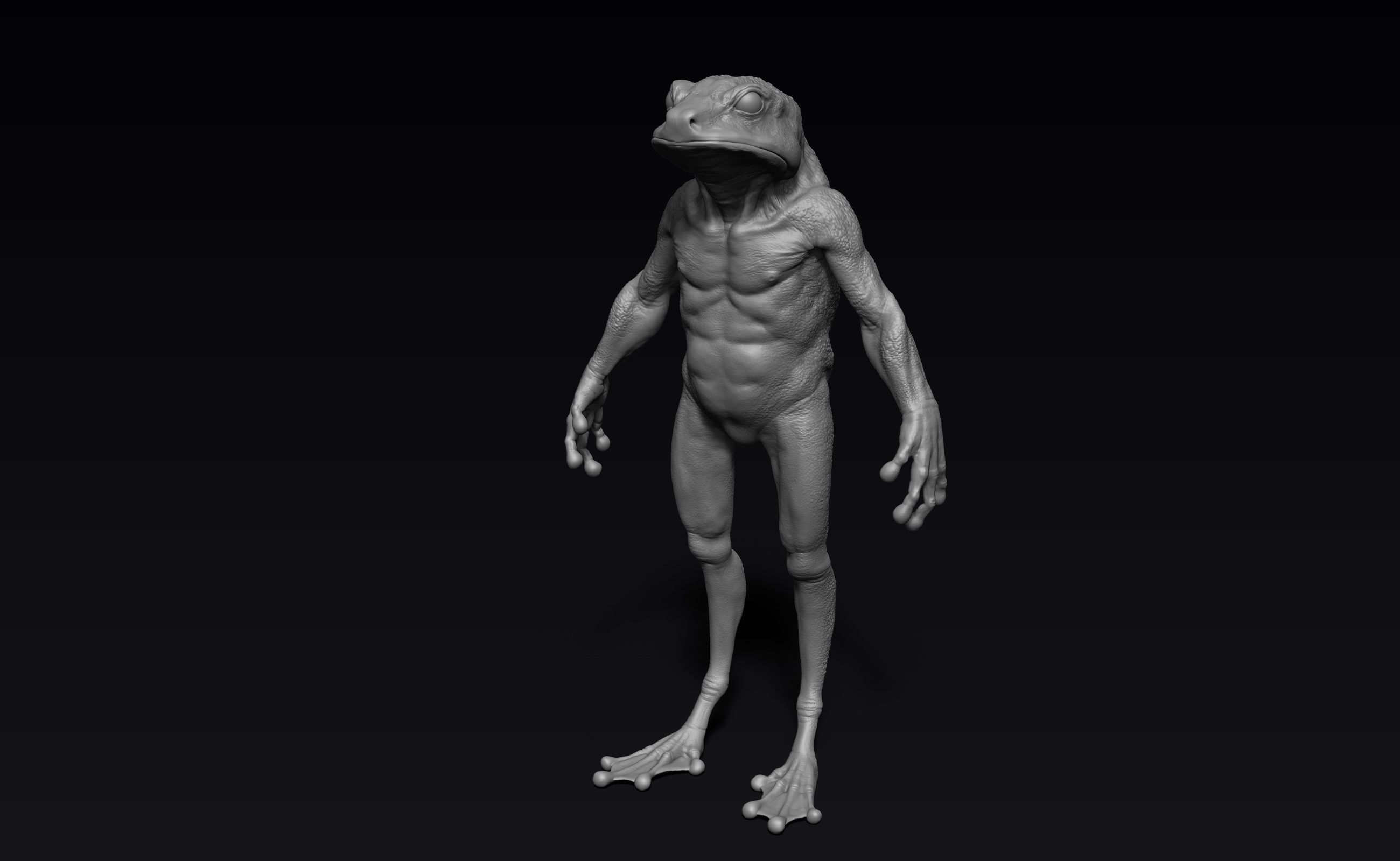 Frog Humanoid Creature 3D model | CGTrader
