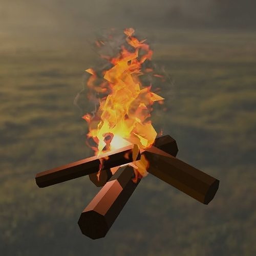 3D model Low poly fire Model VR / AR / low-poly | CGTrader