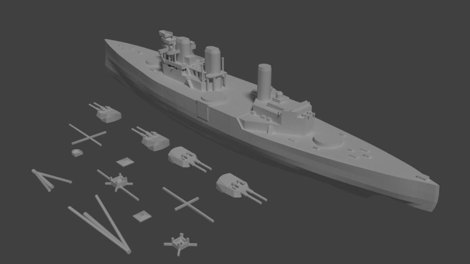 HMS Indefatigable 3D model 3D printable | CGTrader
